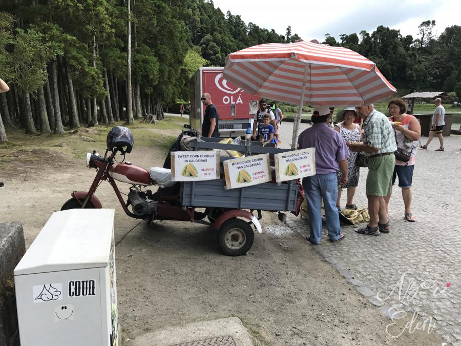 Del­ic­acy cooked in Azorean vol­ca­noes: “Vol­cano Corn” from Fur­nas ...